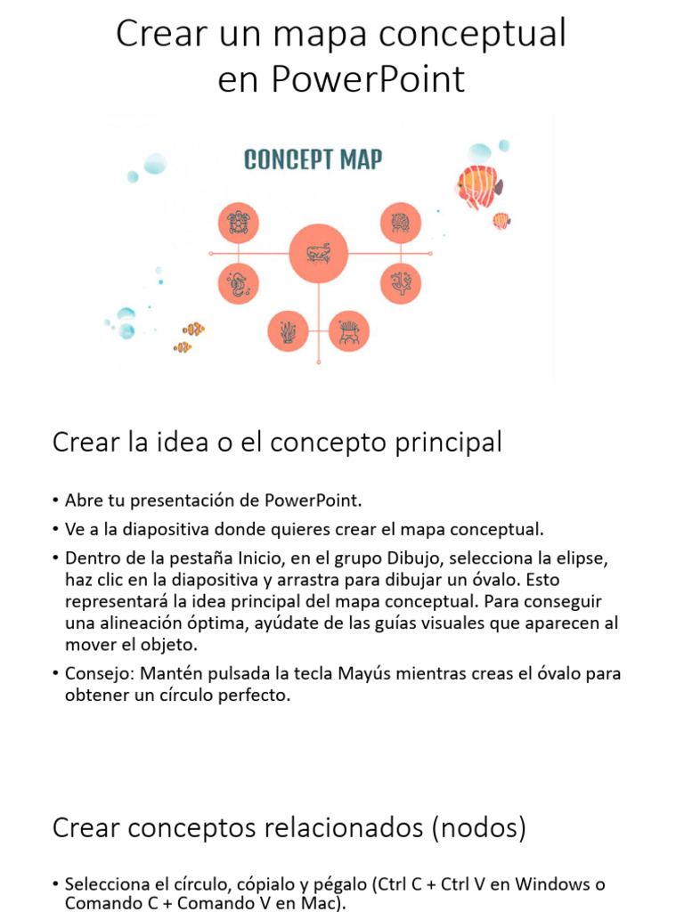Cómo crear un mapa conceptual en PowerPoint | PDF | Microsoft PowerPoint