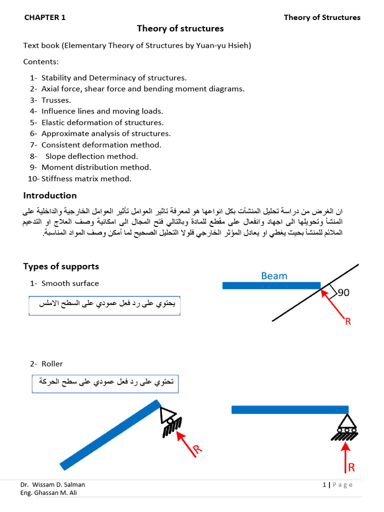 Theory of Structure | PDF | Truss | Bending