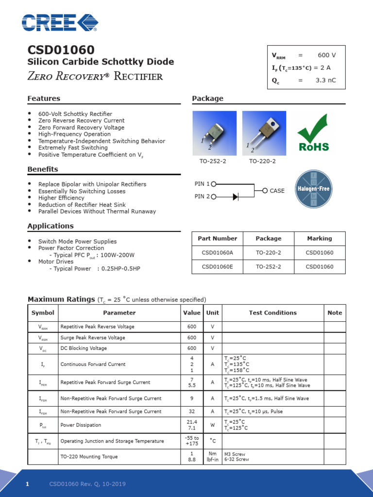 Silicon Carbide Schottky Diode | PDF