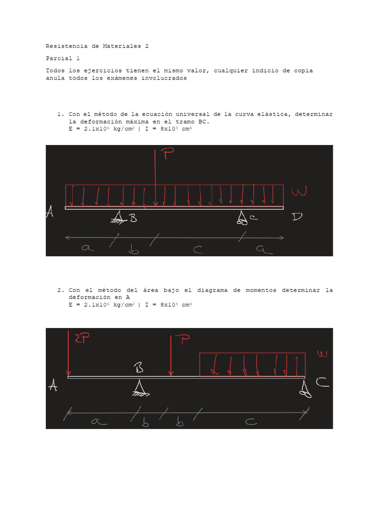 Ejercicios de Resistencia de Materiales | PDF | Física de la Materia Condensada | Elasticidad ...