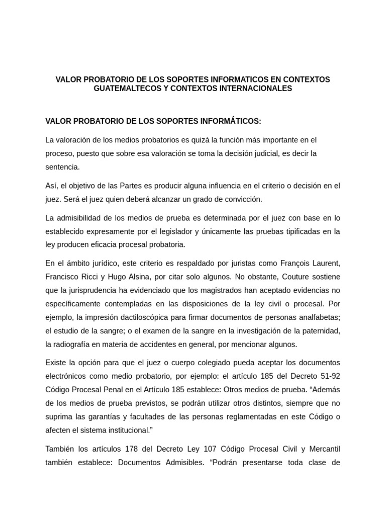 Trabajo Inf. Jur. | PDF | Cibercrimen | Ley procesal