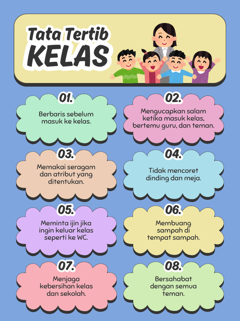 Anak-Anak Tata Tertib di Kelas Poster | PDF
