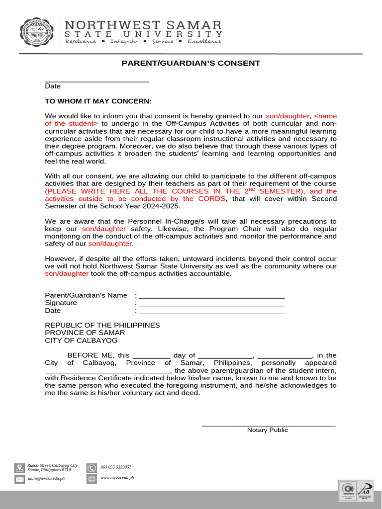 Parents Consent New | PDF | Learning
