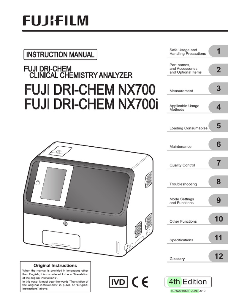 FUJI DRI-CHEM NX700 Instruction Manual | PDF | Ac Power Plugs And ...