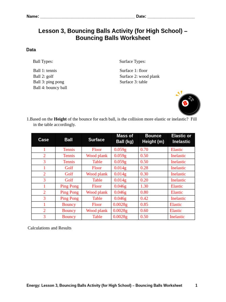 Bouncy Balls Lab | PDF | Sports Equipment | Mechanical Engineering