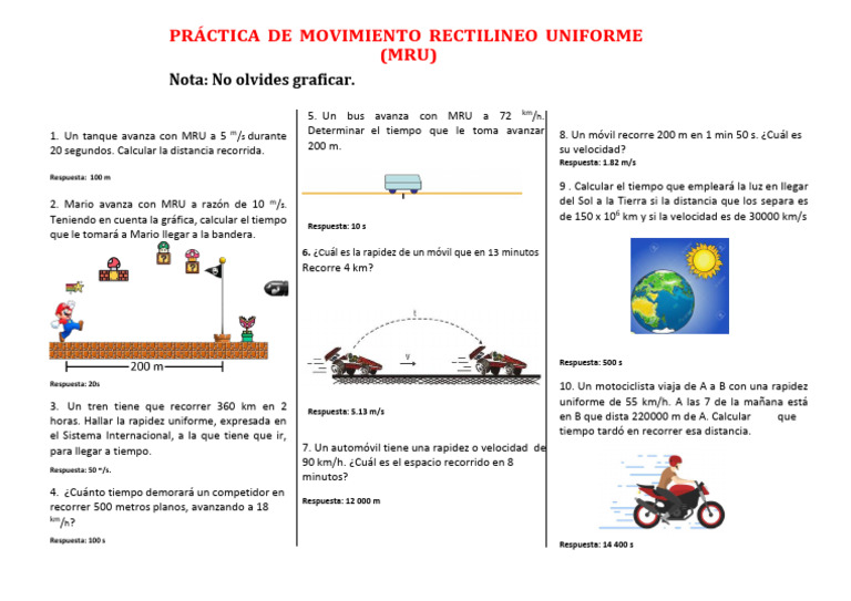 Practica Mru 4to Sec | PDF