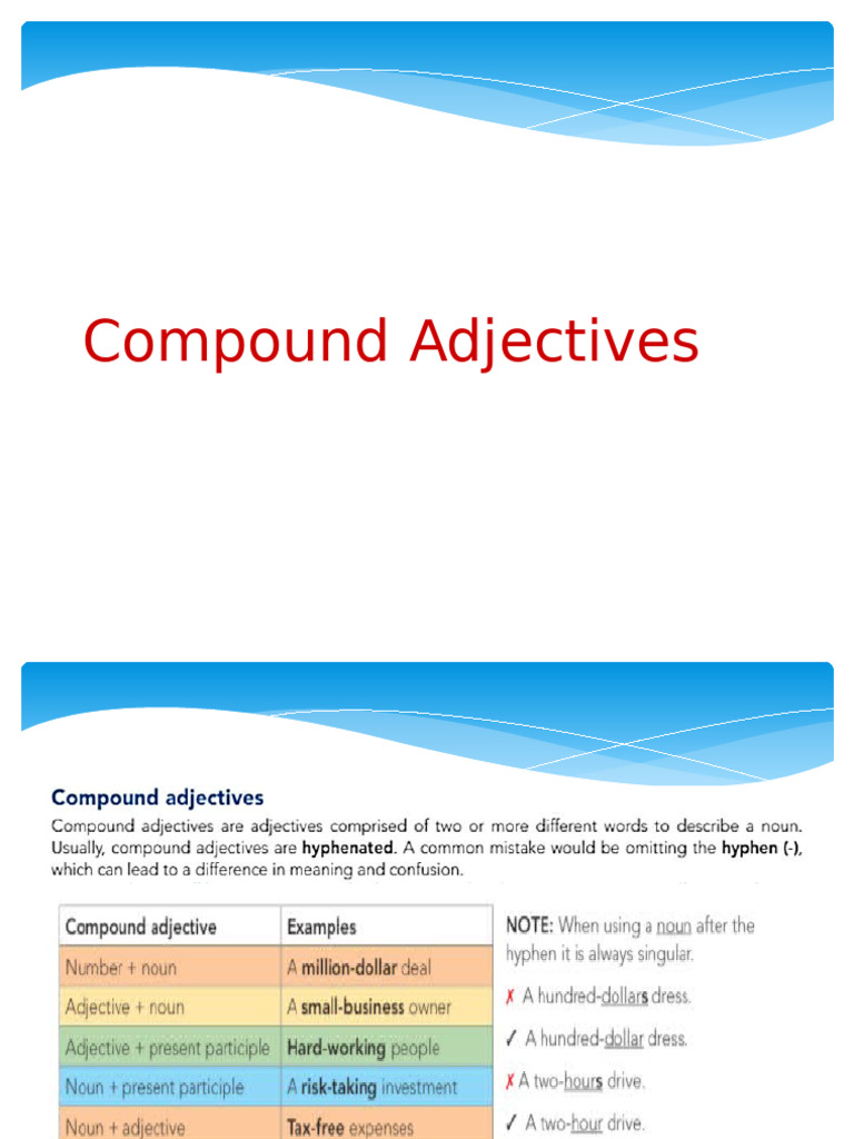 Compound Adjectives | PDF
