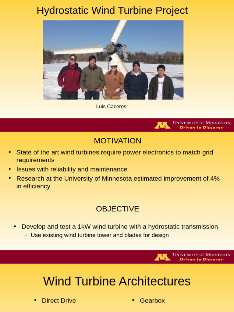 Hydrostatic Wind Turbine Study | PDF | Turbine | Wind Turbine