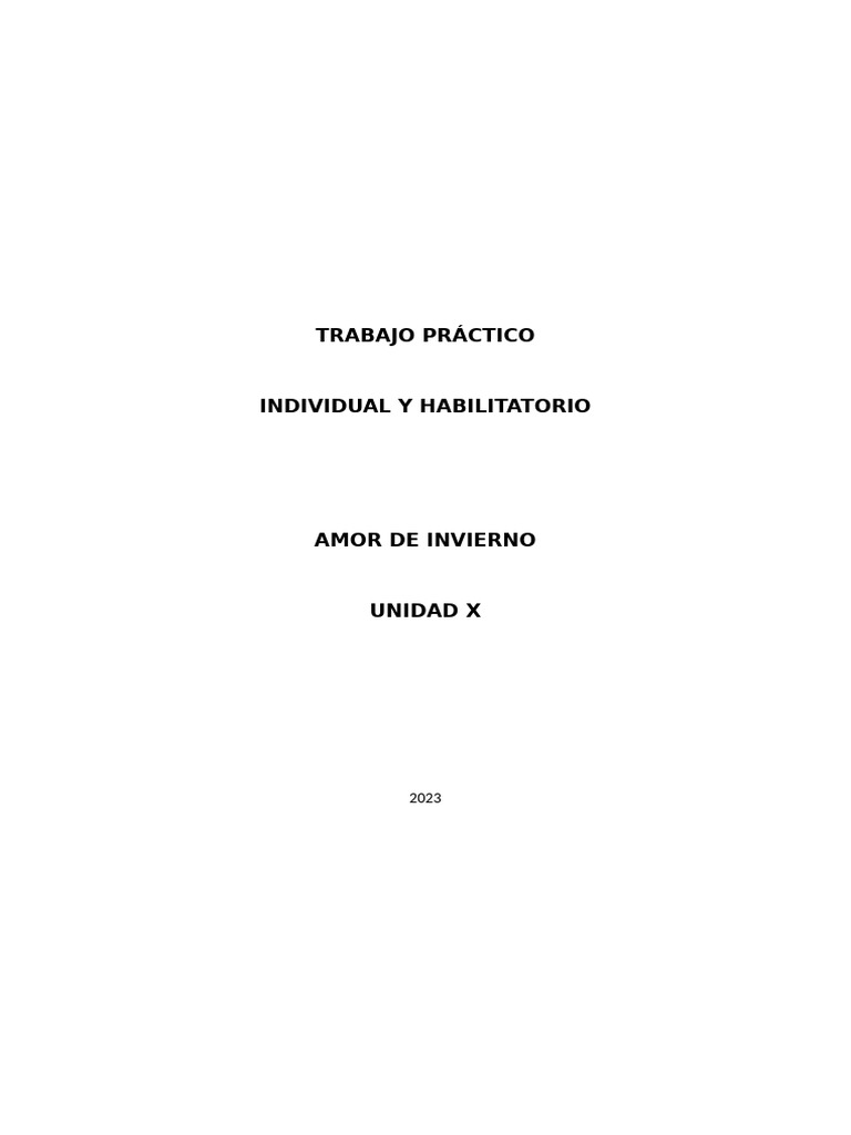 Análisis de "Amor de invierno" | PDF | Vejez | Adultos