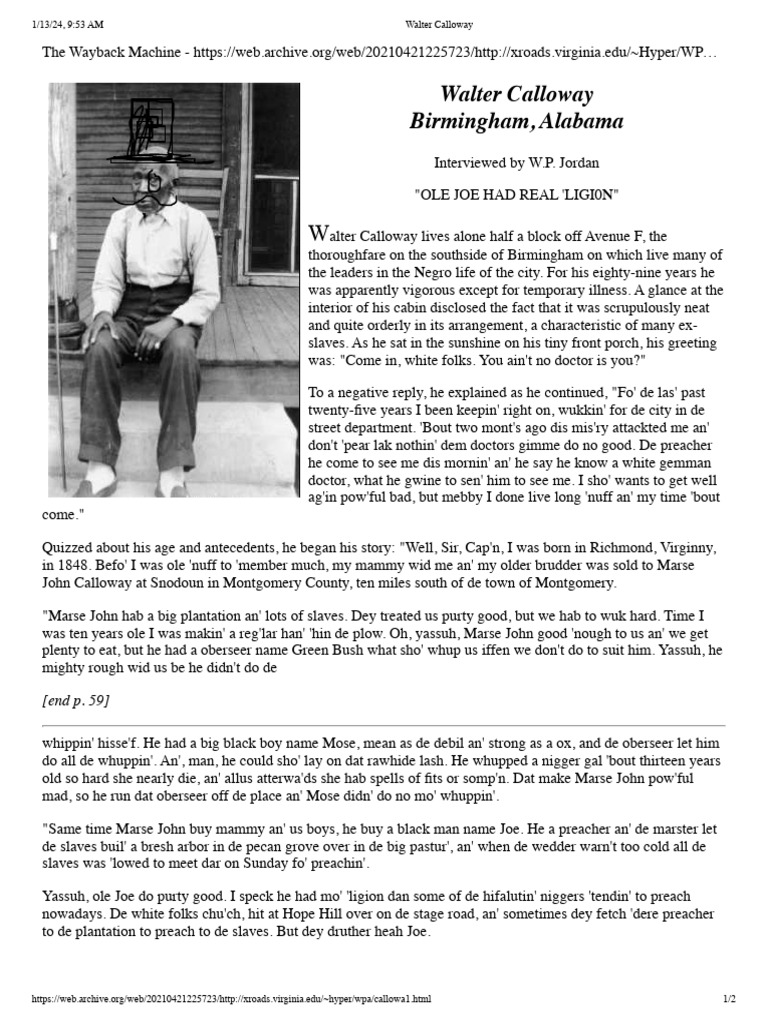 Noah Williams - Walter Calloway | PDF