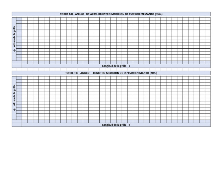 PLANILLA GRILLA | PDF