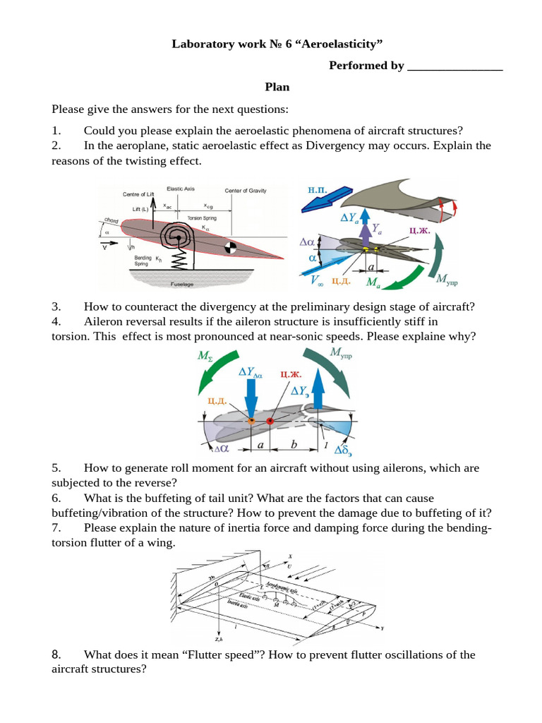 Lab 6 Aeroelasticity | PDF