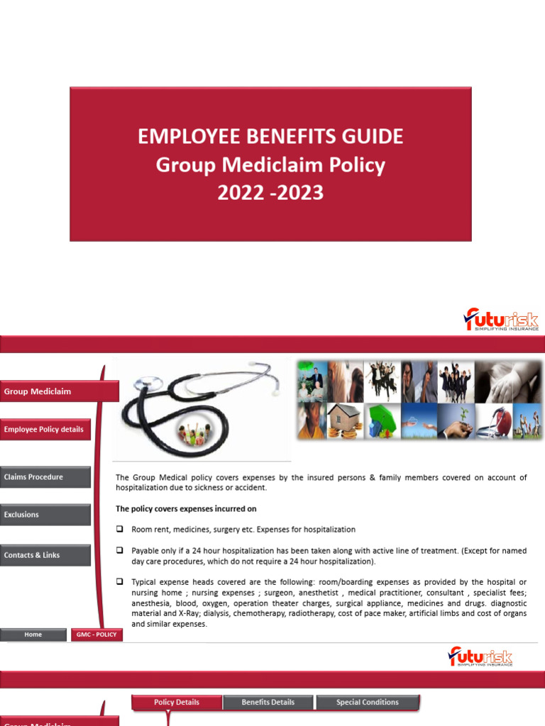 ICS Benefit Manual - 2022-23 | PDF | Hospital | Insurance