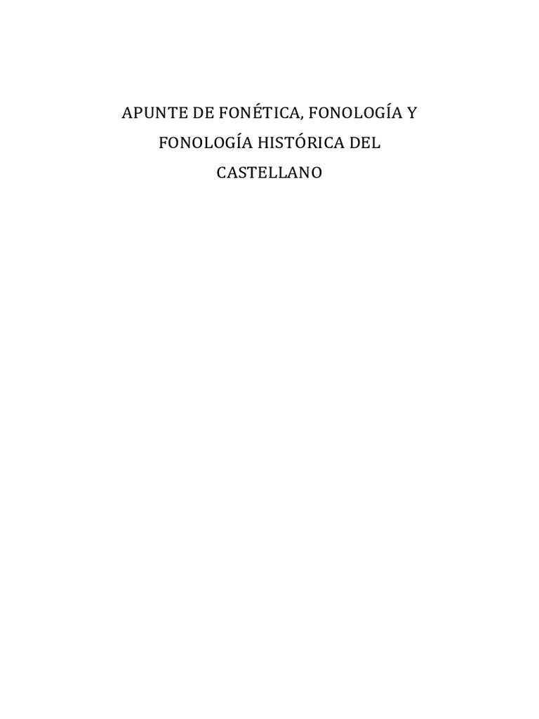 U1 Apunte Fonética Fonología | PDF | Vocal | Fonema