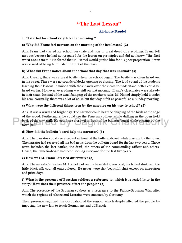 The Last Lesson_watermark | PDF