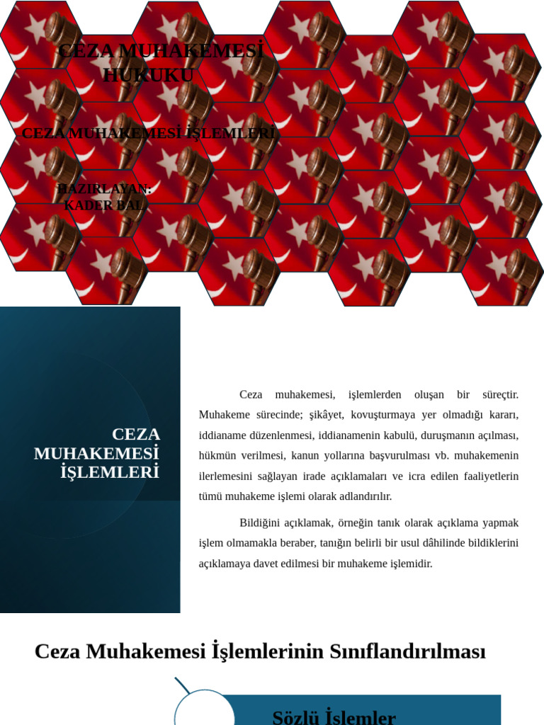 Kader BAL Ceza Muhakemesi Hukuku PROJE SUNUM | PDF