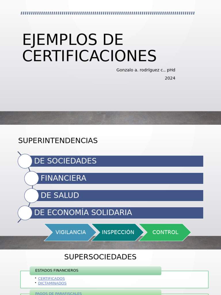 Ejemplos de Certificaciones Eje 4-2 | PDF