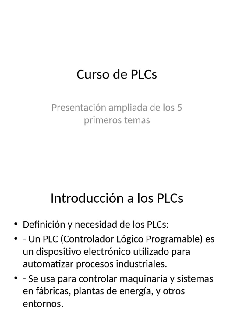 Introducción A Los PLC | PDF