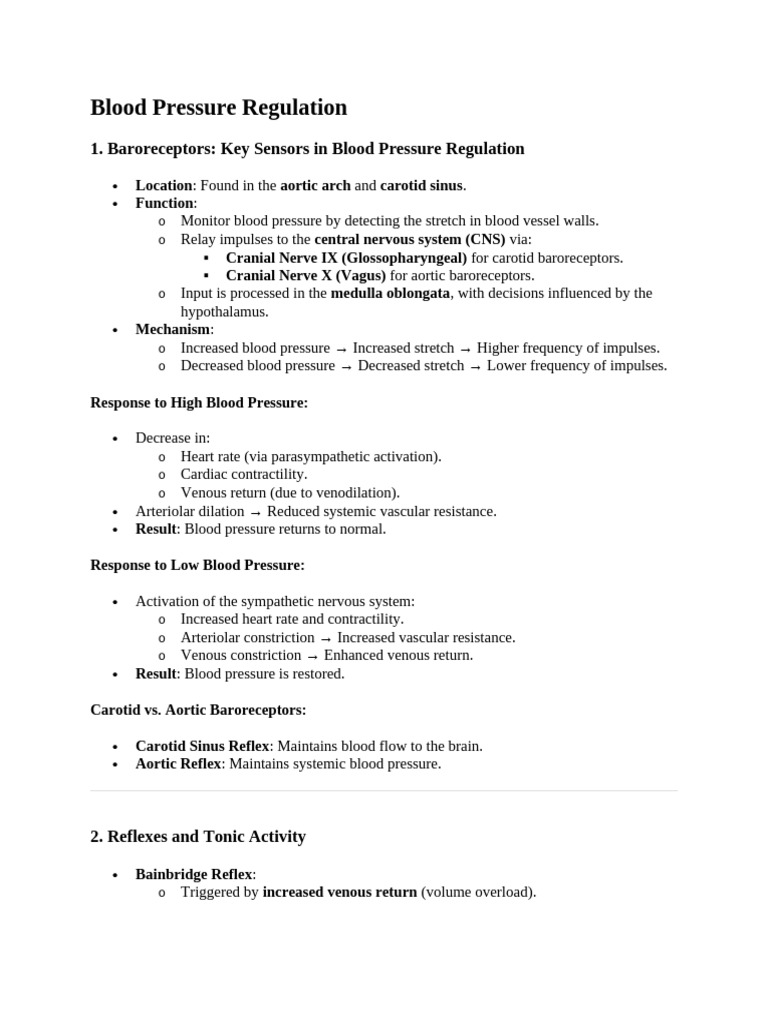 Blood Pressure Regulation Mechanisms | PDF | Hemodynamics | Blood Vessel