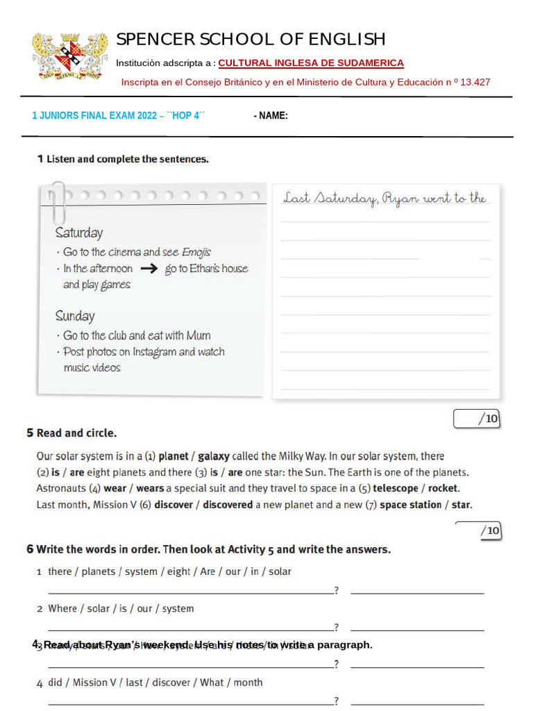 1 JUNIORS FINAL EXAM 2022 (Reparado) | PDF