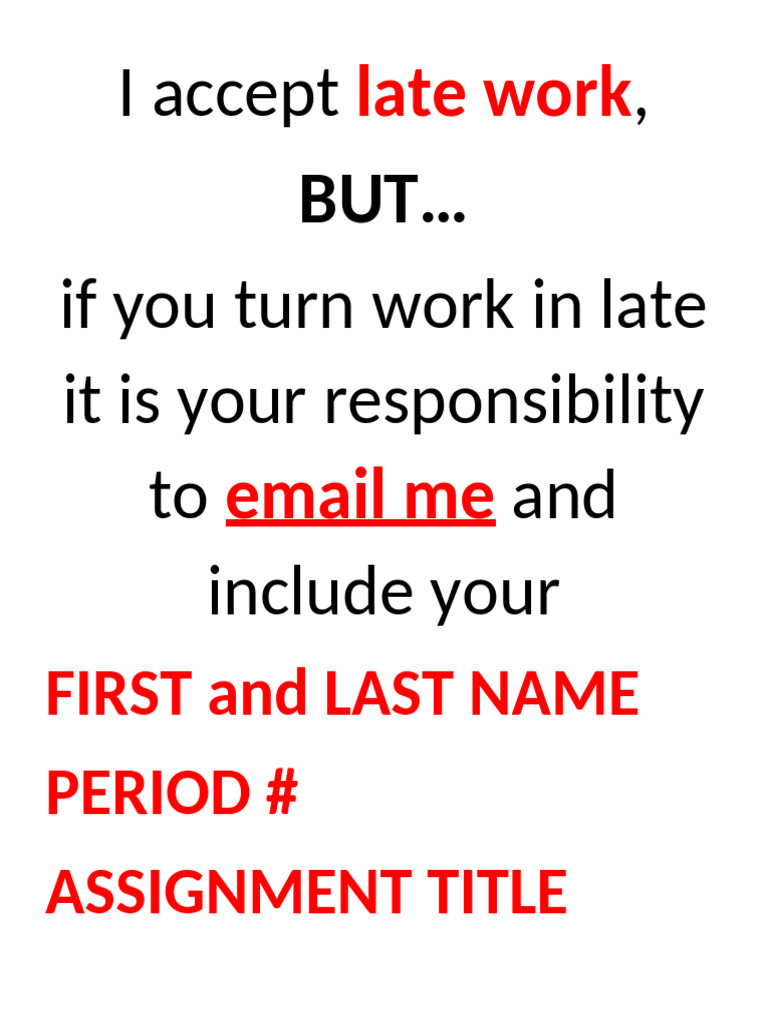 I Accept Late Work | PDF
