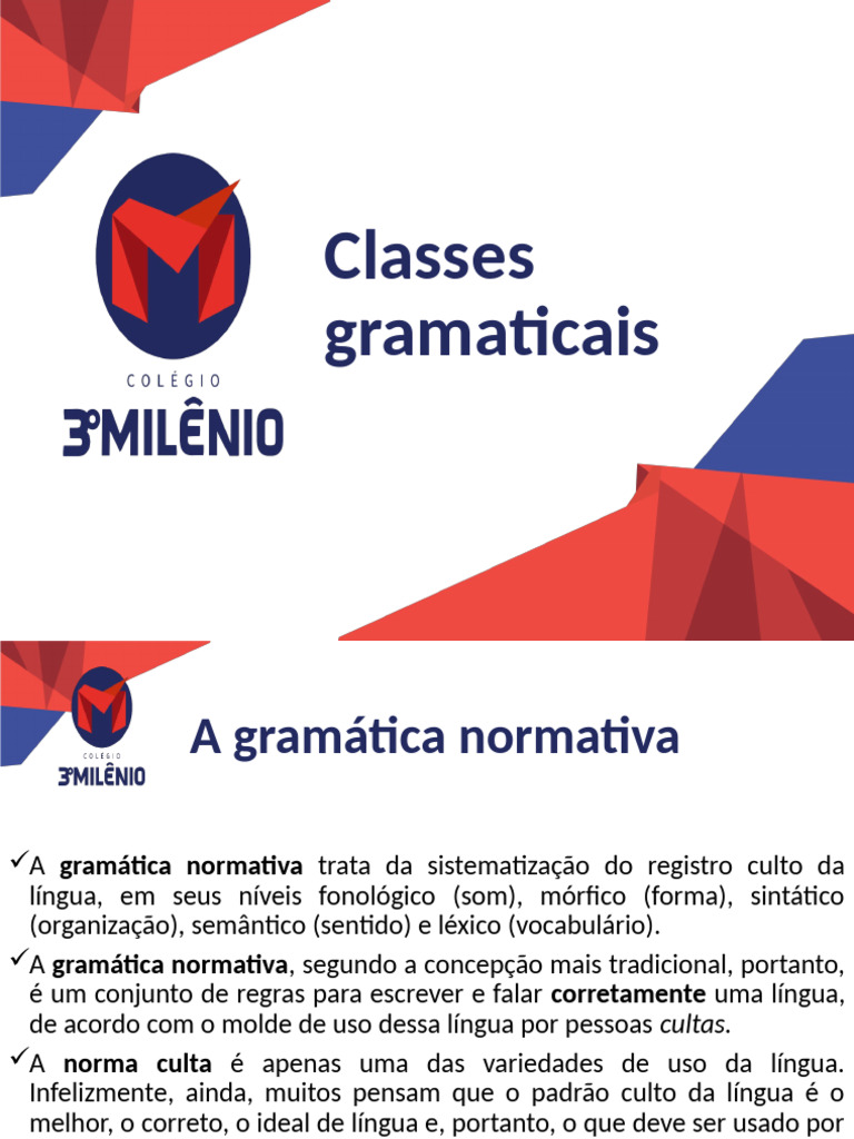 Classes Gramaticais | PDF | Gramática | Substantivo