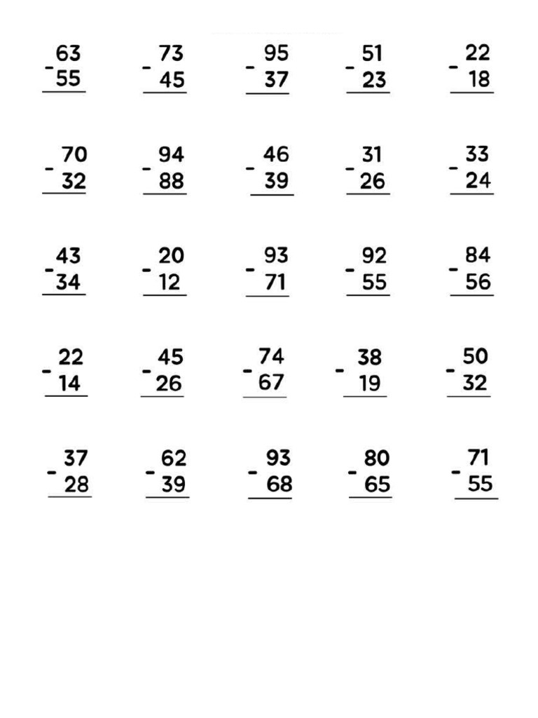 2° Sumas y Restas de Dos Cifras | PDF