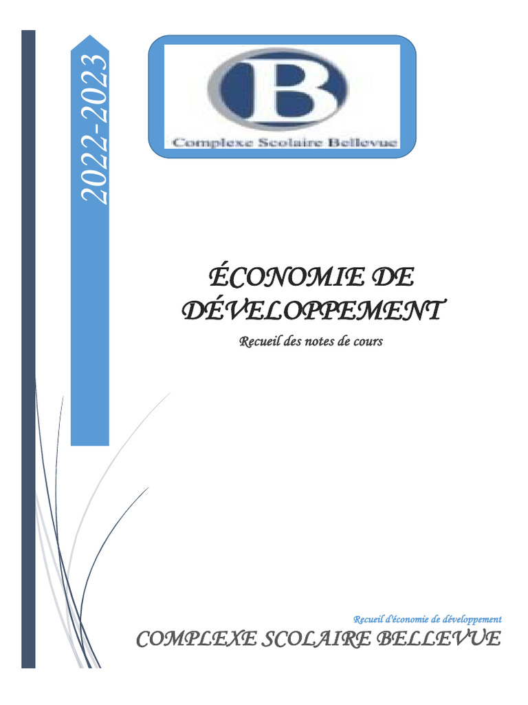 Recueil D'ecodev Élève-1 | PDF | Développement économique | Chômage