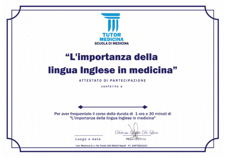 Certificato 1 | PDF