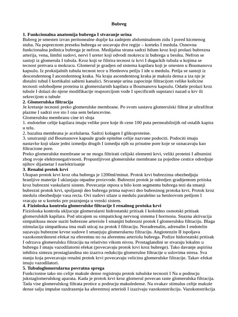 Bubreg | PDF