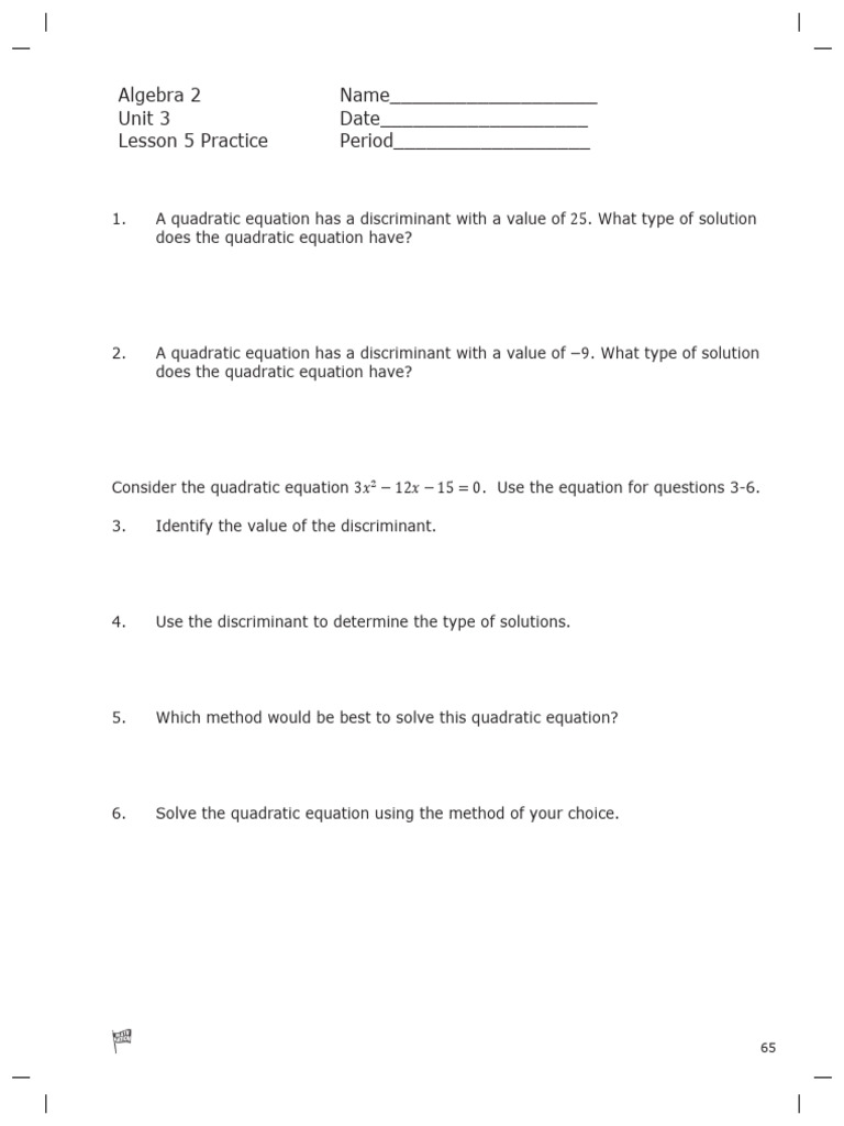3-5 Algebra 2 Honors Practice | PDF