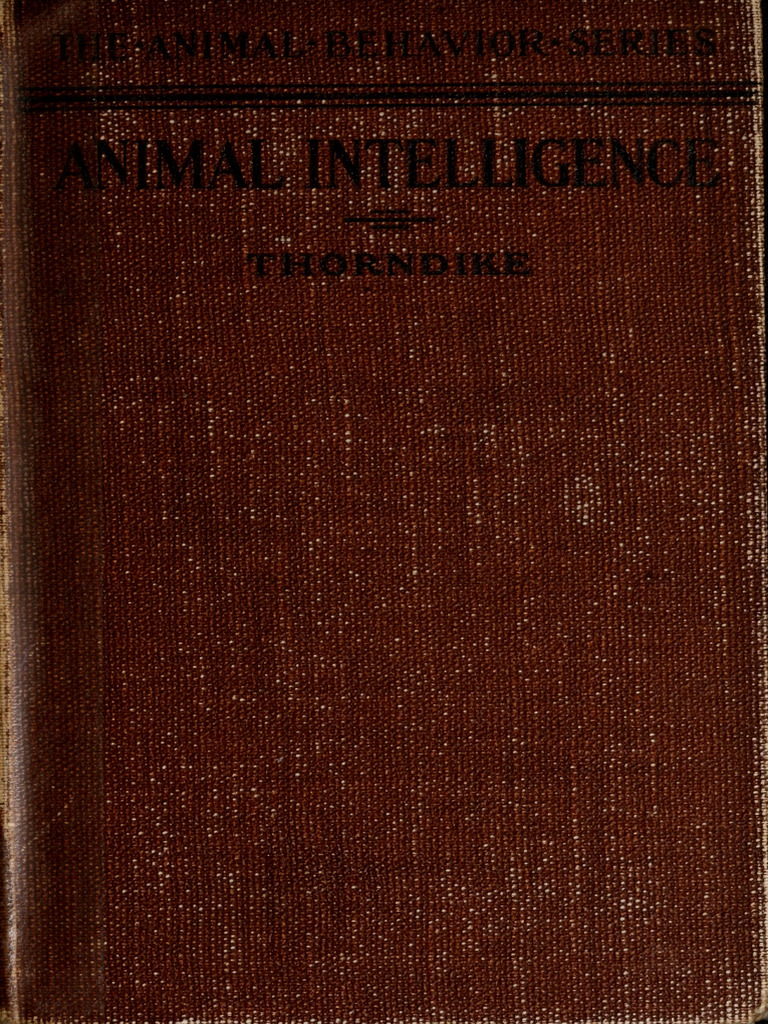 Animal Intelligence Thorndike | PDF