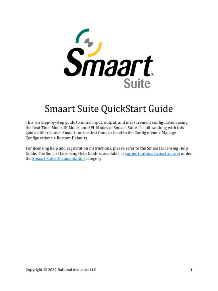 Smaart_Suite_Quickstart | PDF | Electronics | Computing