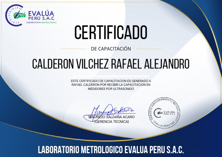 Certificado de Capacitación en Ultrasonido | PDF