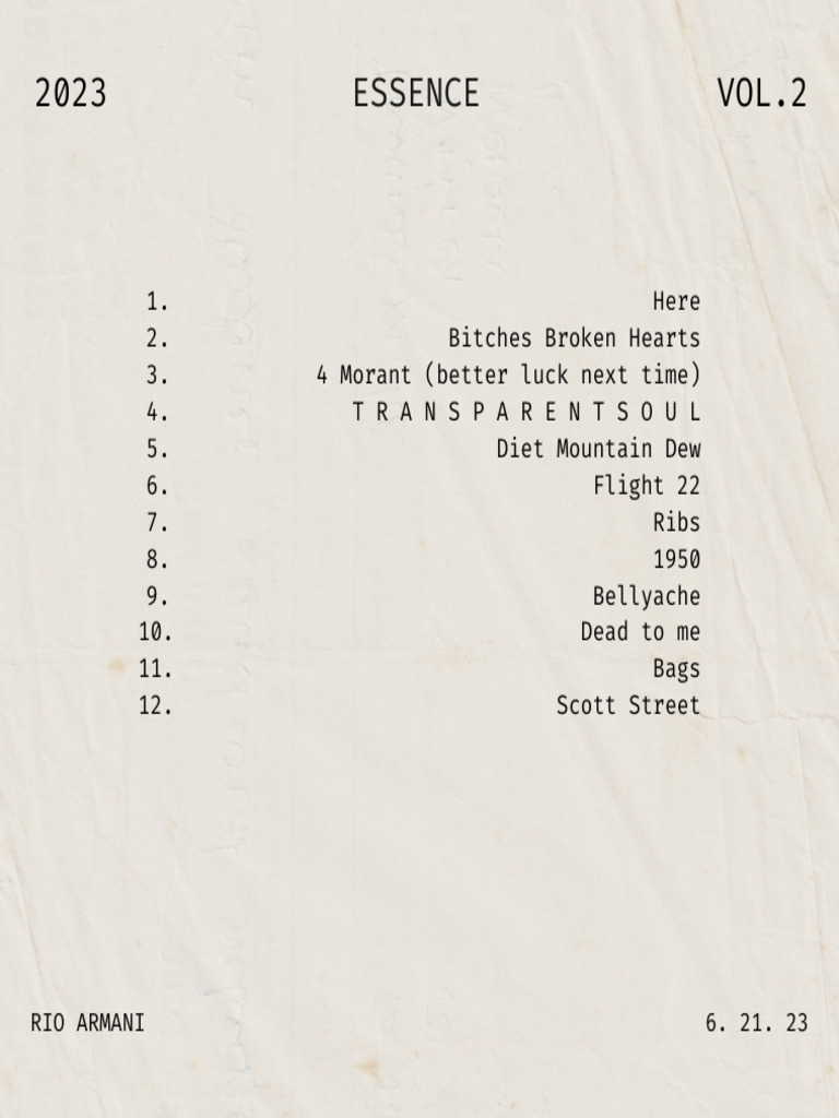Beige and Grey Minimalist Simple Vintage Typographic Album Cover | PDF