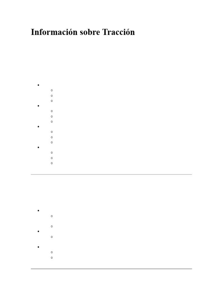 Información Sobre Tracción | PDF