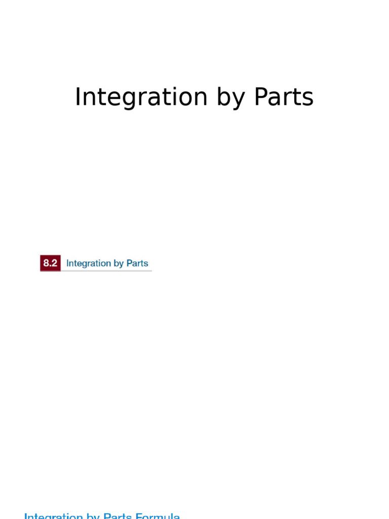 5 - Integration by Parts | PDF