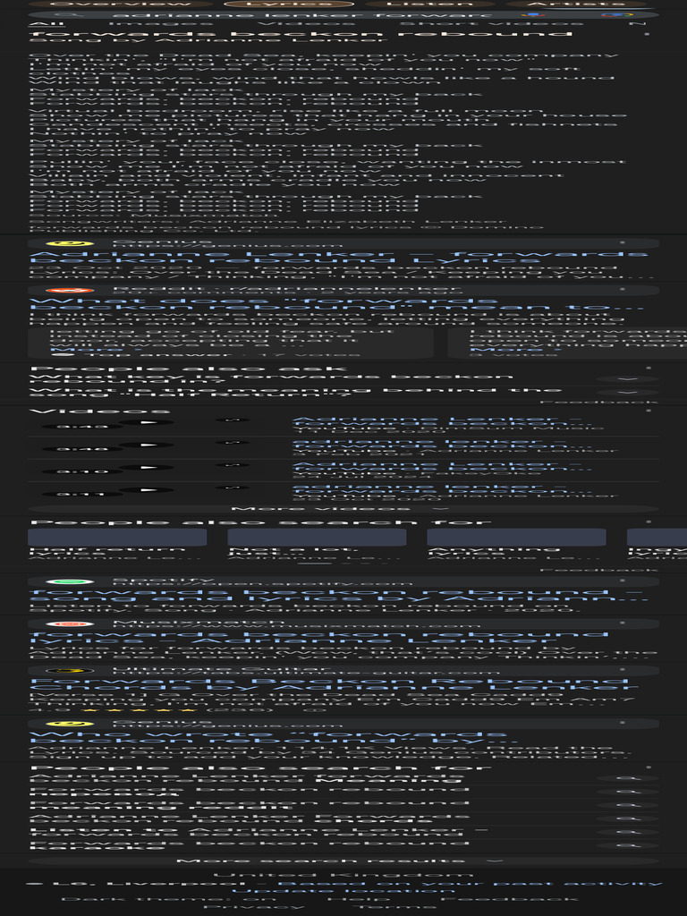 Adrianne Lenker Forwards Beckon Rebound Lyrics | PDF | Recorded Music