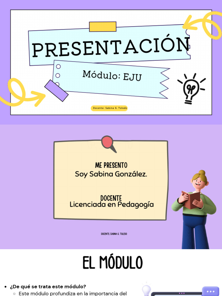 2º EJU - Presentación Del Módulo PDF | PDF | Enseñando | Cognición