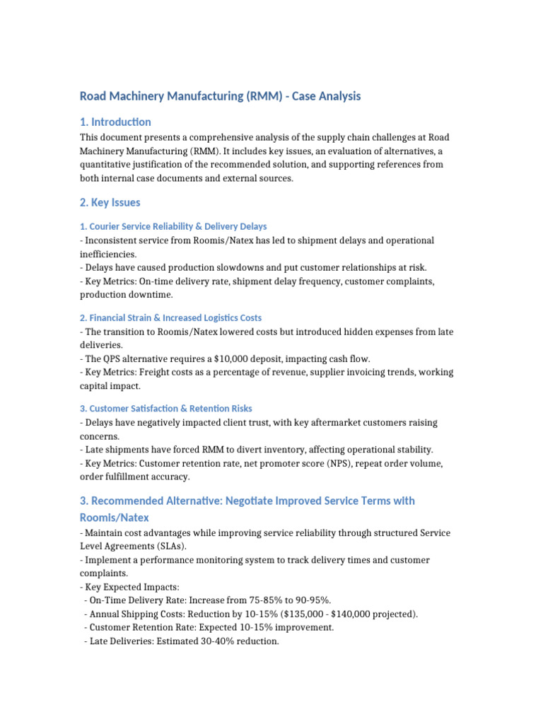 RMM_Case_Analysis | PDF | Performance Indicator | Reliability Engineering