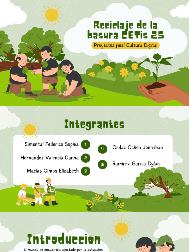 Green Illustrated Sustainable World Presentation | PDF