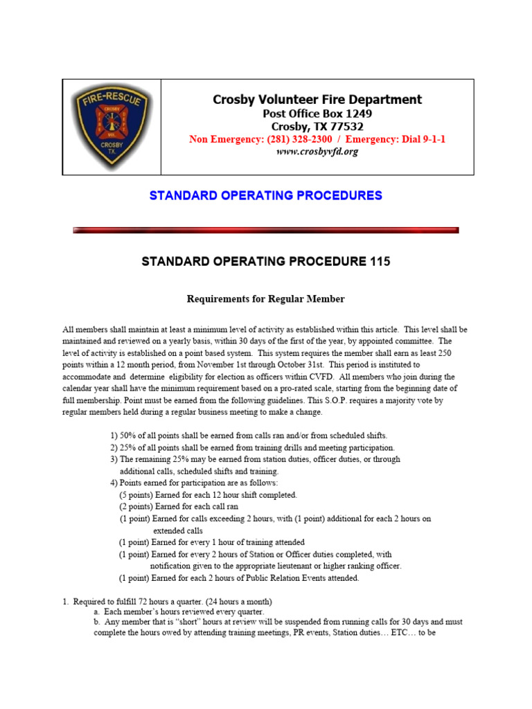 SOP115 - Requirements for Regular Member | PDF | Government