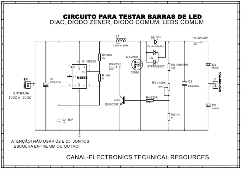 Circuito Step Barra de Led | PDF | Componentes | Engenharia Eletrônica