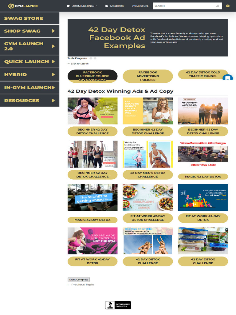 02 - 42 Day Detox Facebook Ad Examples | PDF