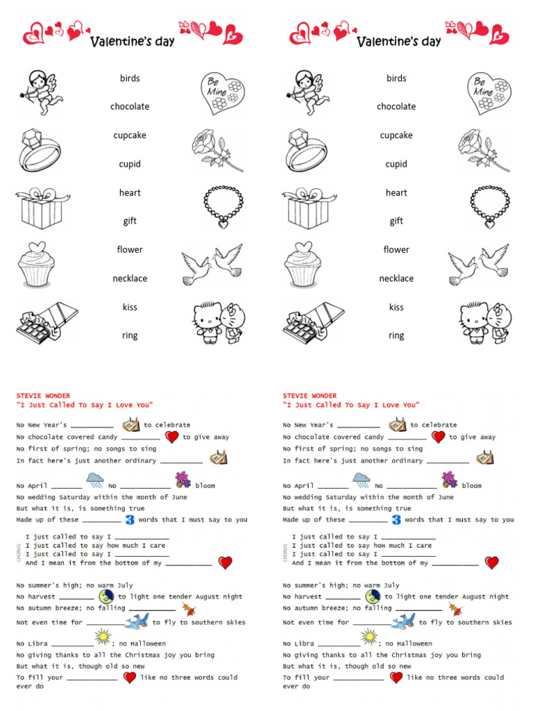 Valentine's Day Worksheet | PDF