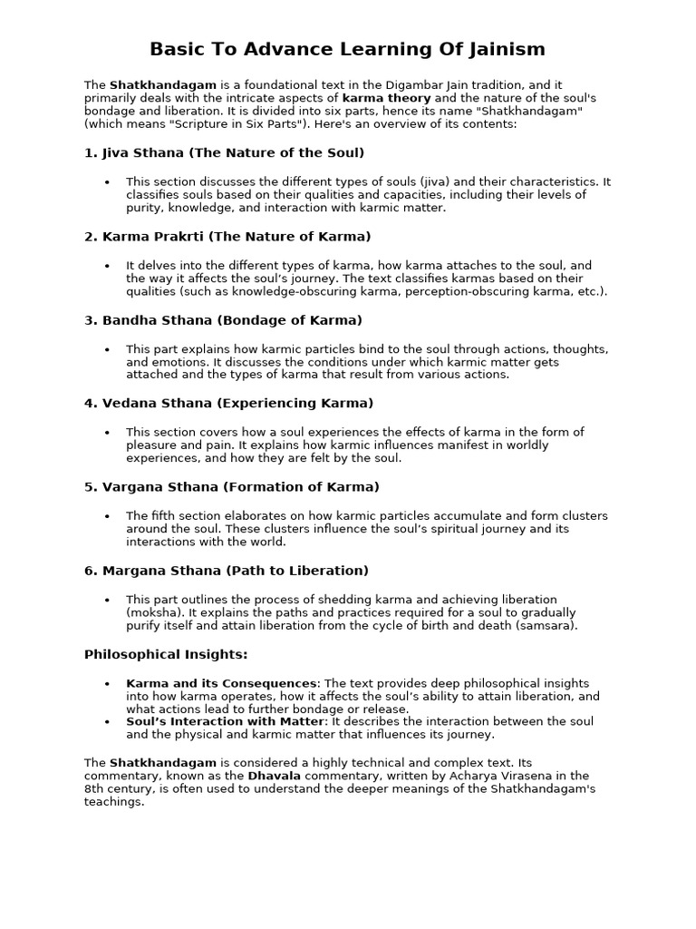 Basic To Advance Learning of Jainism | PDF | Karma | Eastern Philosophy