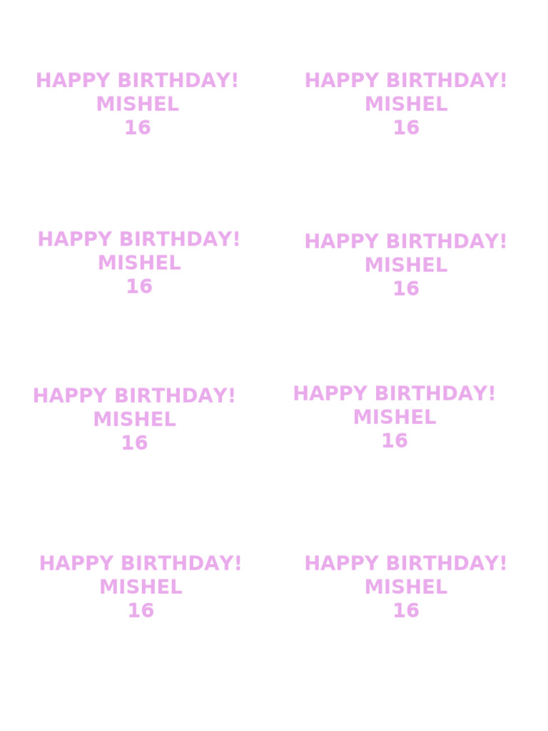 Mishel's 16th Birthday Celebration | PDF