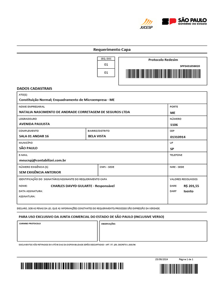 Documentos de Abertura Assinado | PDF | Business