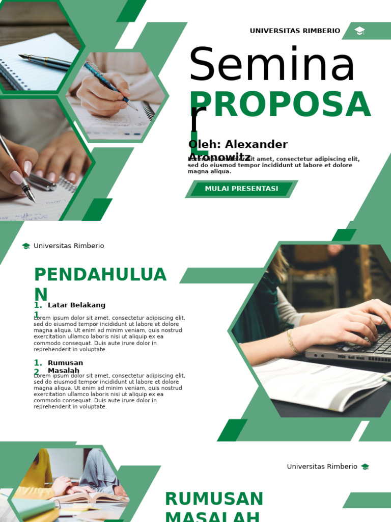Presentasi Seminar Proposal Modern Putih HIjau | PDF