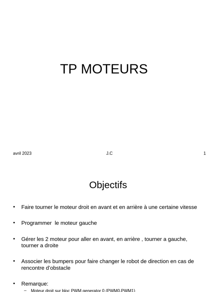 Tp Moteurs Light v2 | PDF | Ingénierie des télécommunications | Électronique